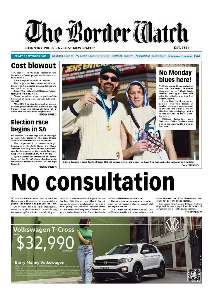 The Border Watch - 9th September 2022 - The Border Watch