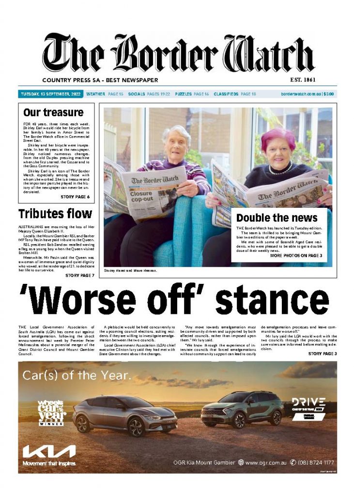 The Border Watch - 13th September 2022 - The Border Watch