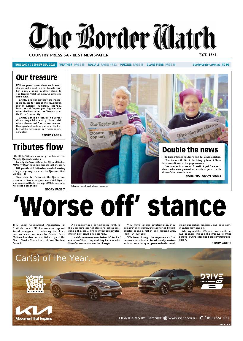 The Border Watch - 13th September 2022 - The Border Watch