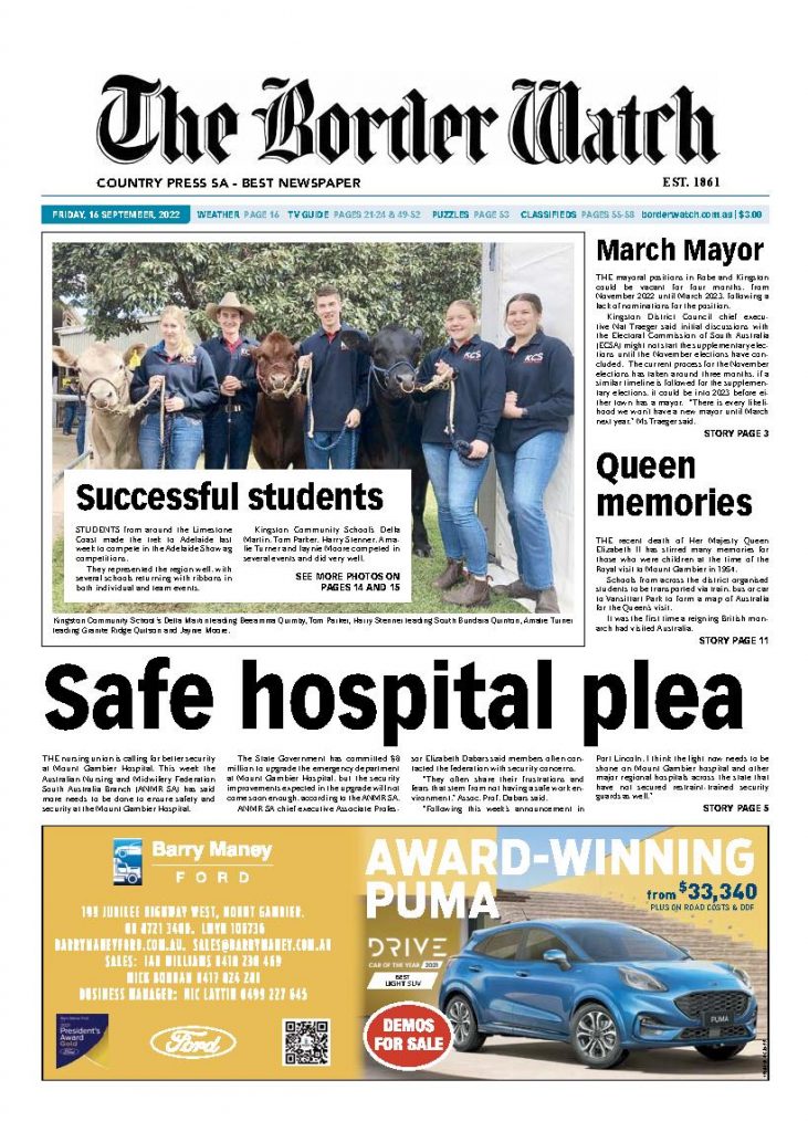 The Border Watch - 16th September 2022 - The Border Watch