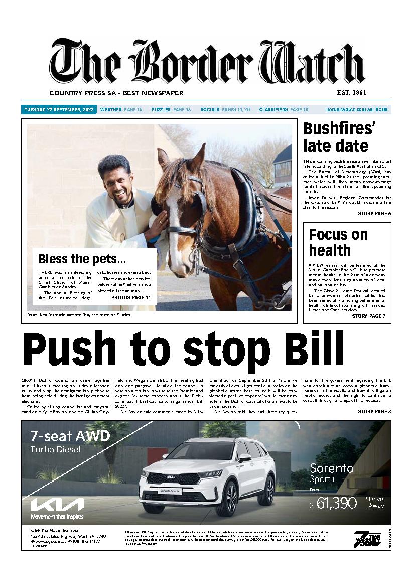 The Border Watch - 27th September 2022 - The Border Watch