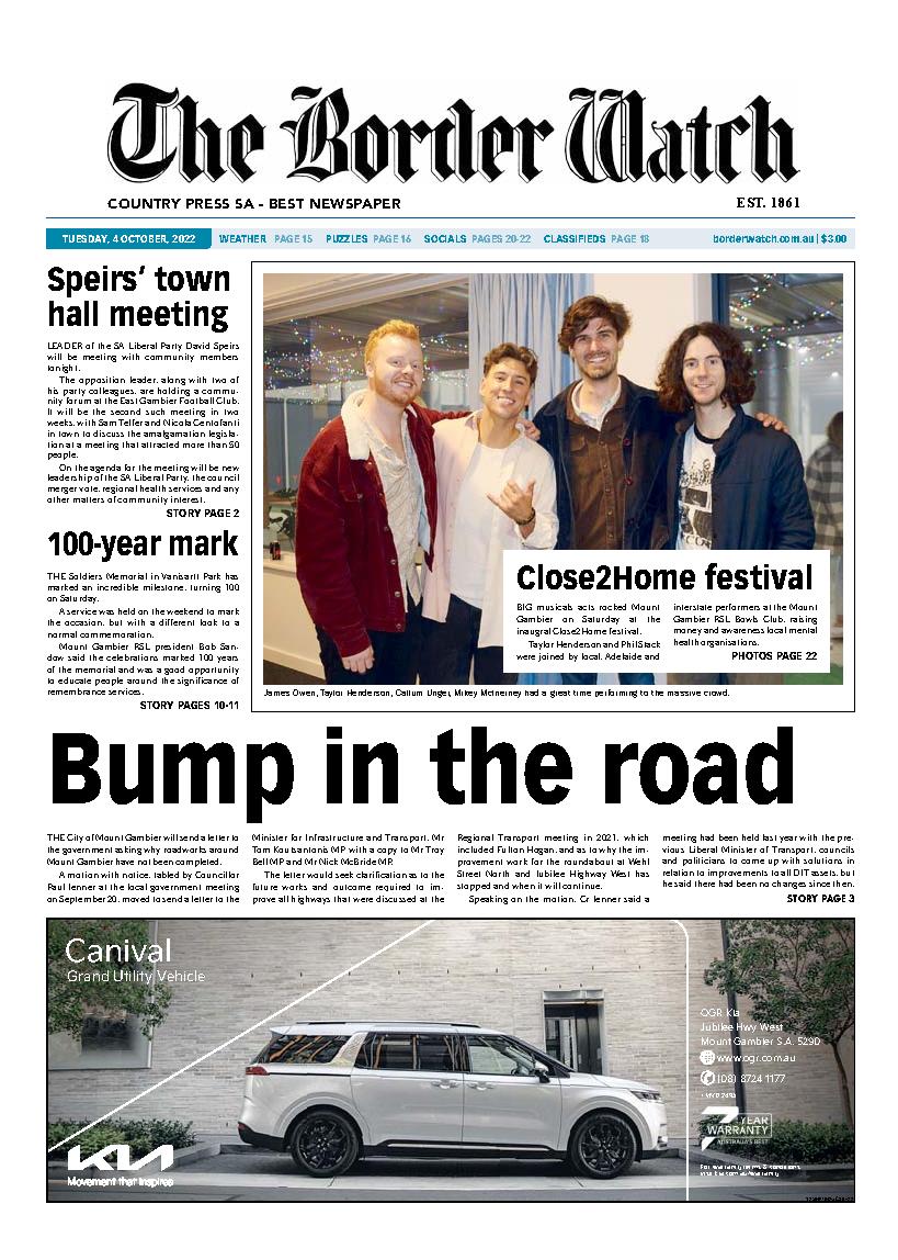 The Border Watch - 4th October 2022 - The Border Watch