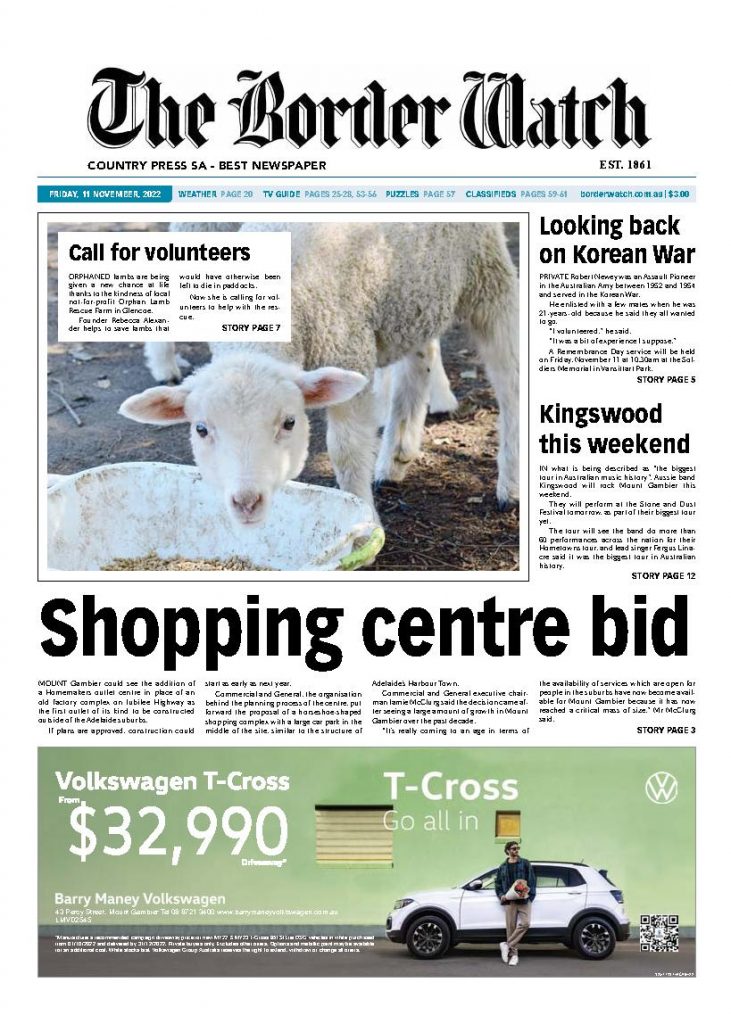 The Border Watch - 11th November 2022 - The Border Watch