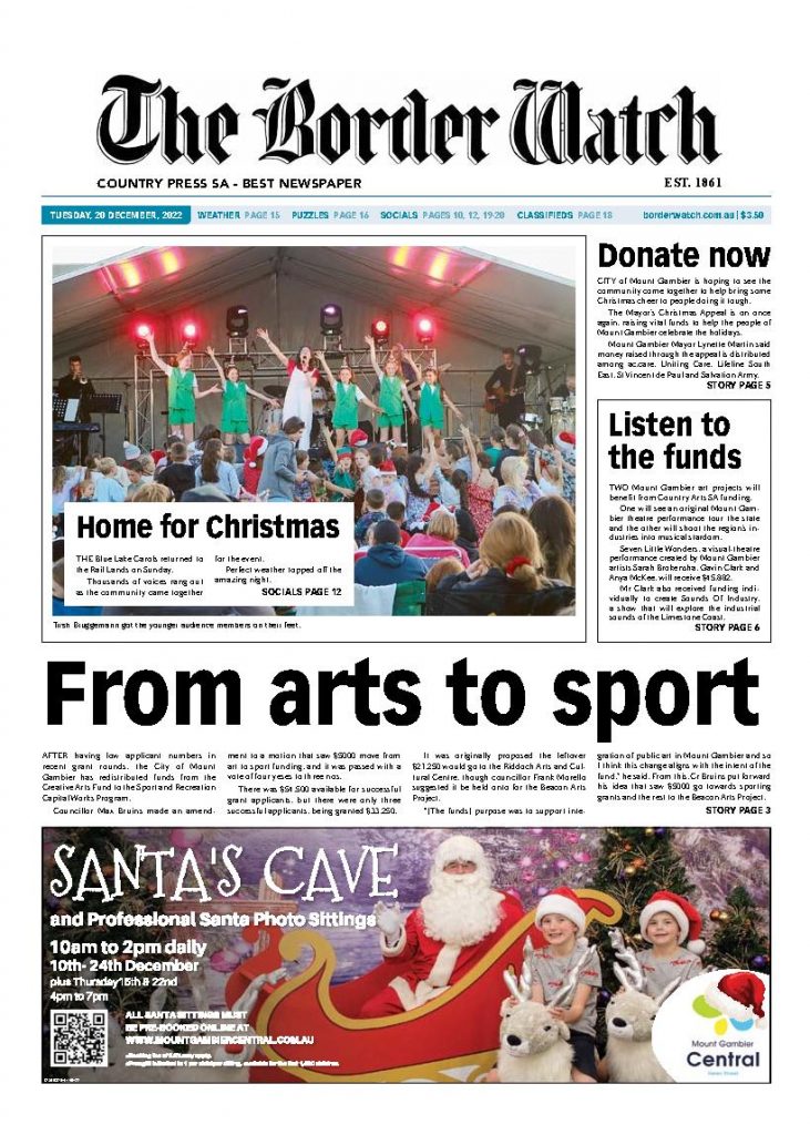 The Border Watch - 20th December 2022 - The Border Watch