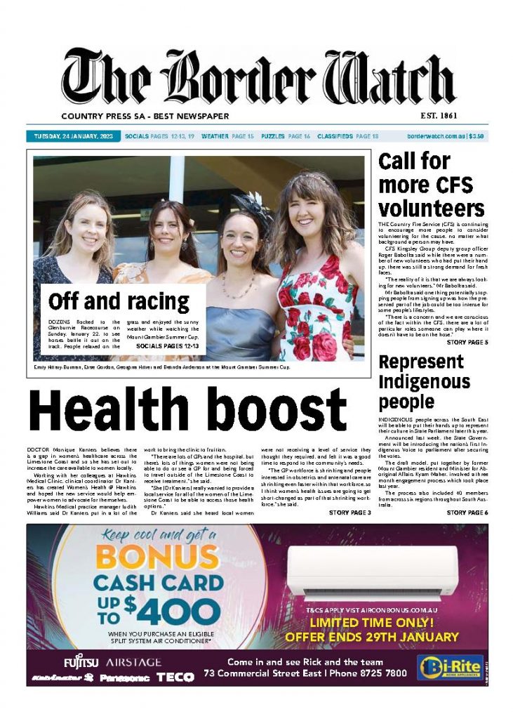 The Border Watch - 24th January 2023 - The Border Watch