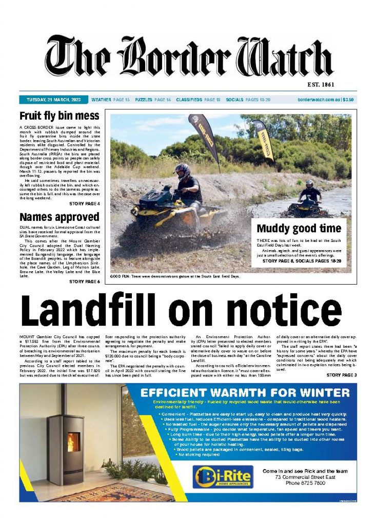 The Border Watch - 21st March 2023 - The Border Watch