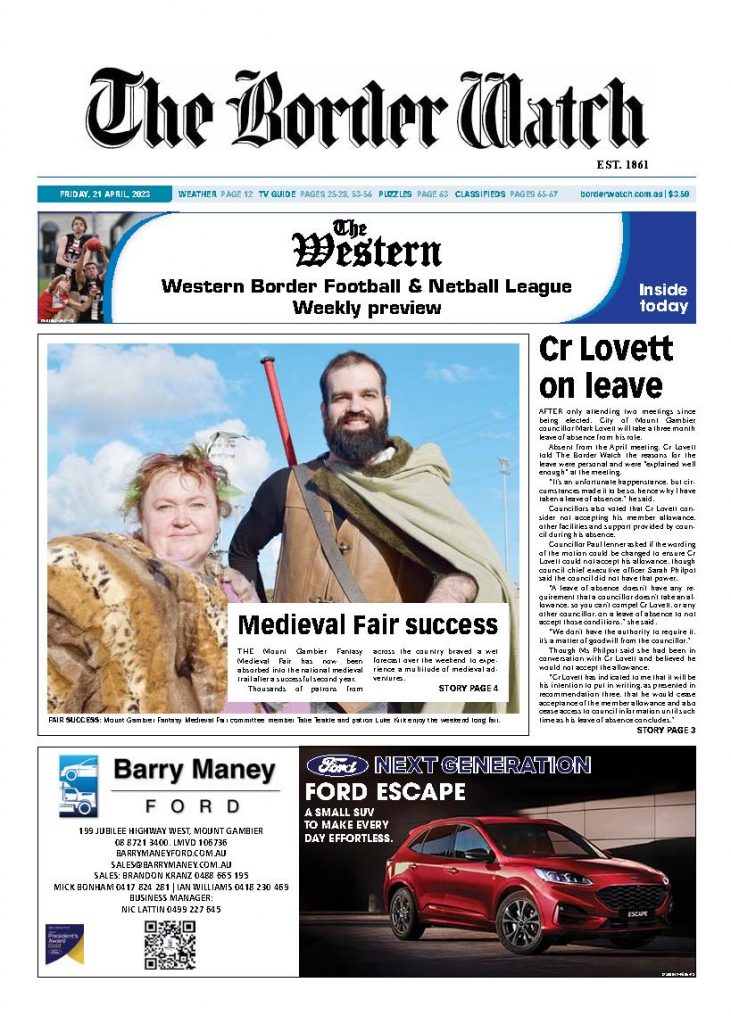 The Border Watch - 21st April 2023 - The Border Watch