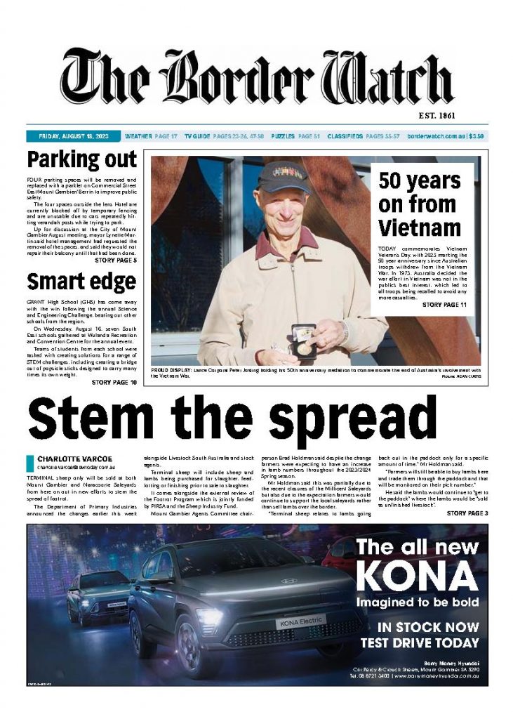 The Border Watch - 18th August 2023 - The Border Watch