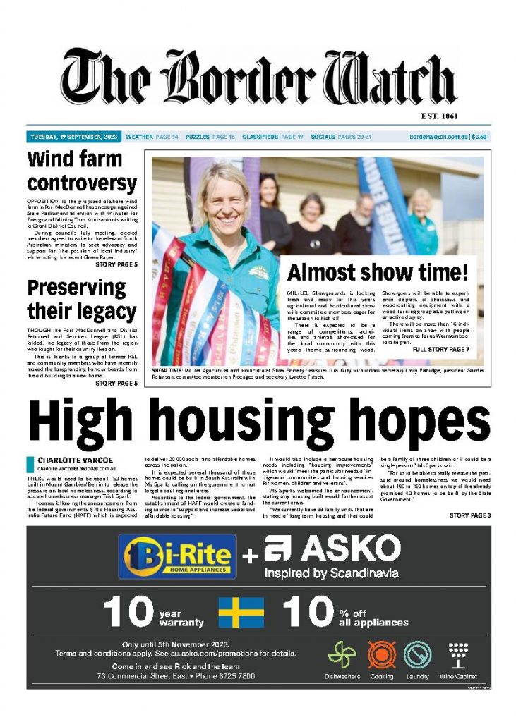 The Border Watch - 19th September 2023 - The Border Watch