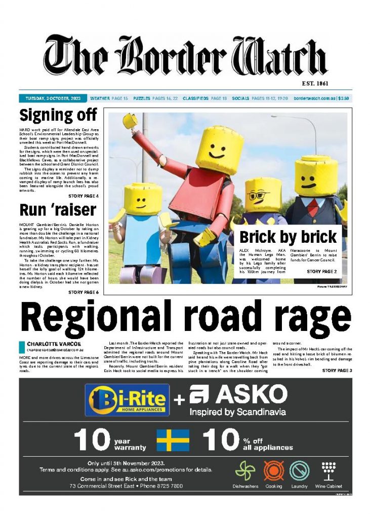 The Border Watch - 3rd October 2023 - The Border Watch