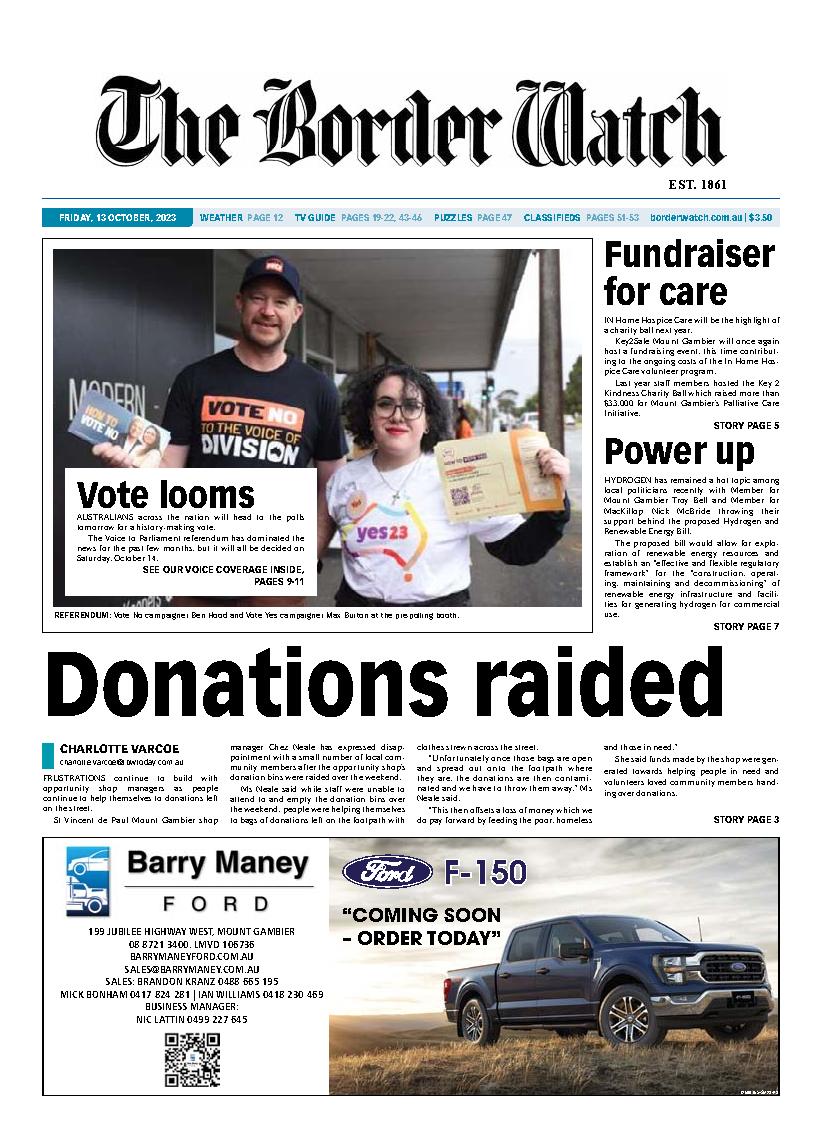 The Border Watch - 13th October 2023 - The Border Watch