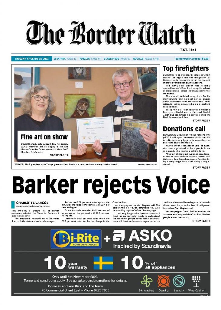 The Border Watch - 17th October 2023 - The Border Watch