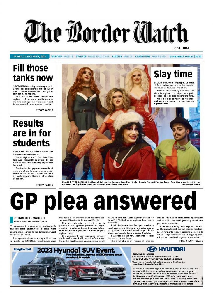 The Border Watch - 22nd December 2023 - The Border Watch