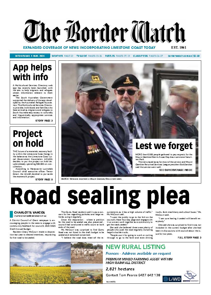 The Border Watch - 1st May 2024 - The Border Watch